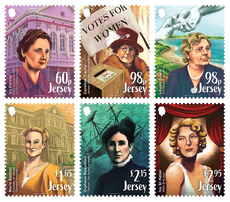 Jersey Post Celebrate the past Achievements of Jersey Women – Jersey Stamps