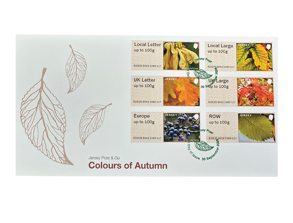 Post & Go B002 -Autumn Colours - Stamps First Day Cover – Jersey Stamps
