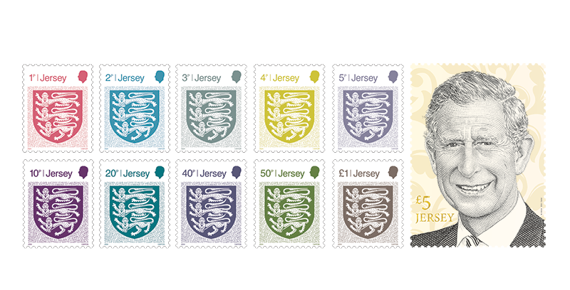 Jersey Post Definitive Stamps 2024 - The Crest of Jersey & HM King Cha ...