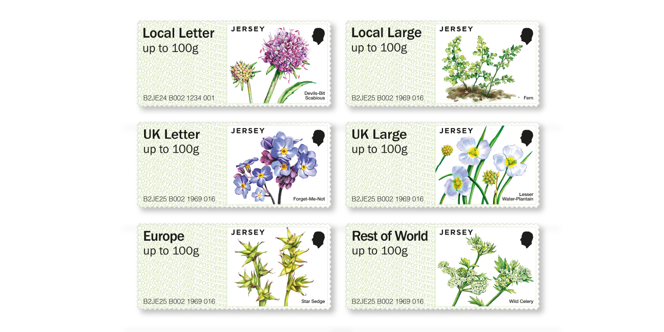 Jersey Post & Go - Protected Plants – Jersey Stamps