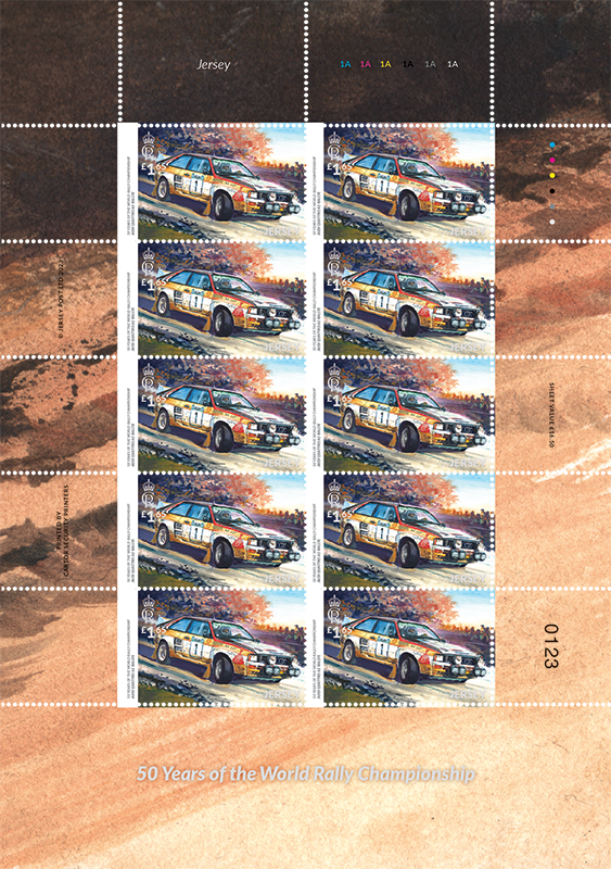 World Rally Championships - £1.65 Sheet – Jersey Stamps