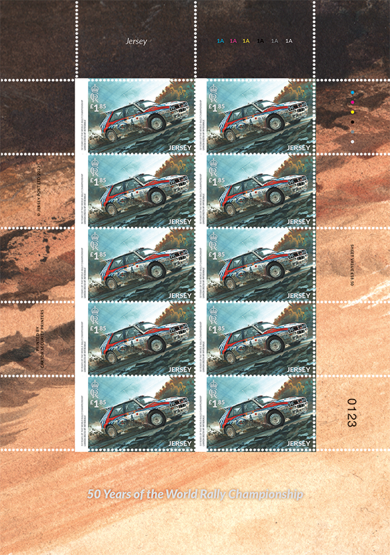 World Rally Championships - £1.85 Sheet – Jersey Stamps