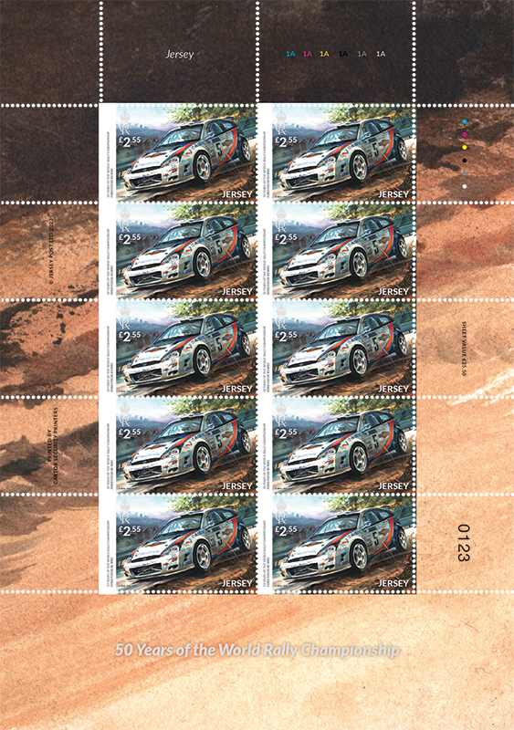 World Rally Championships - £2.55 Sheet – Jersey Stamps