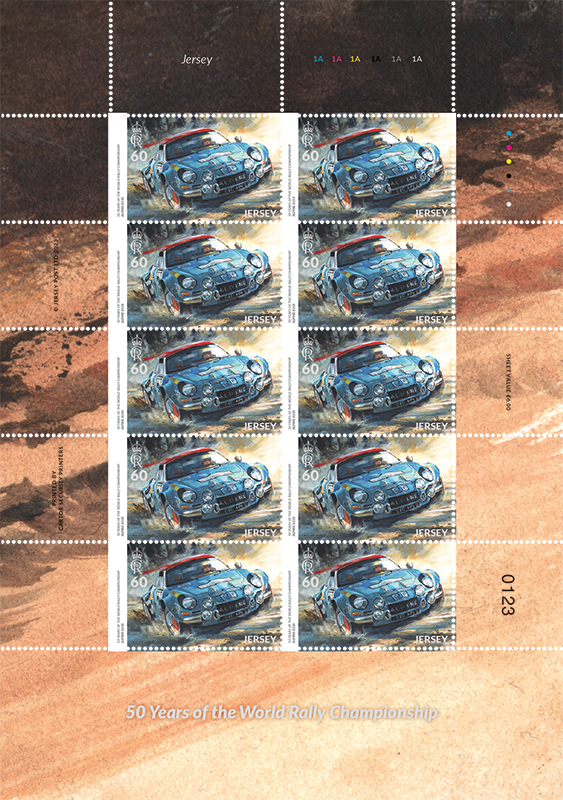 World Rally Championships - 60p Sheet – Jersey Stamps