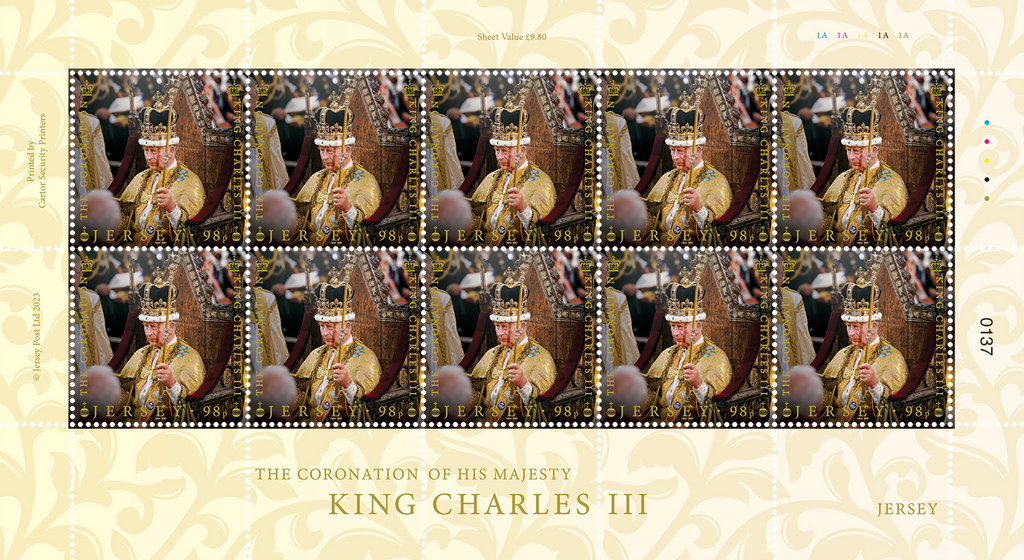 The Coronation of His Majesty King Charles III - 98p Sheet B – Jersey ...
