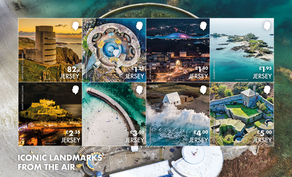 SEPAC Iconic Landmarks from the Air - Souvenir Sheetlet – Jersey Stamps