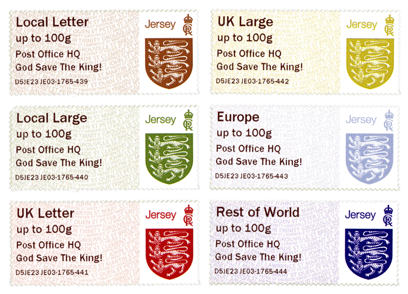 JE03 | God Save The King! | The Crest of Jersey Post & Go Overprint ...