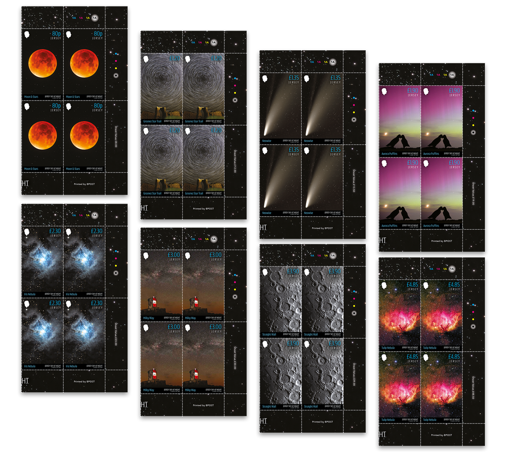 Jersey Sky at Night - Block of Four – Jersey Stamps