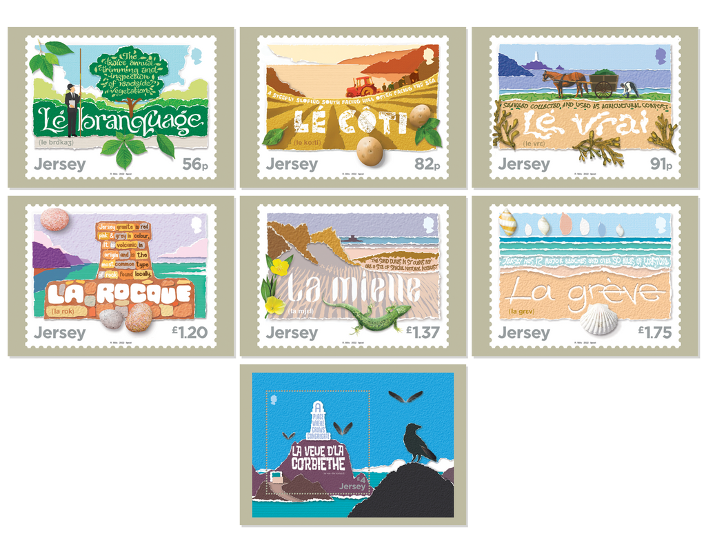 Jerriais The Traditional Language of Jersey Postcard Set – Jersey Stamps