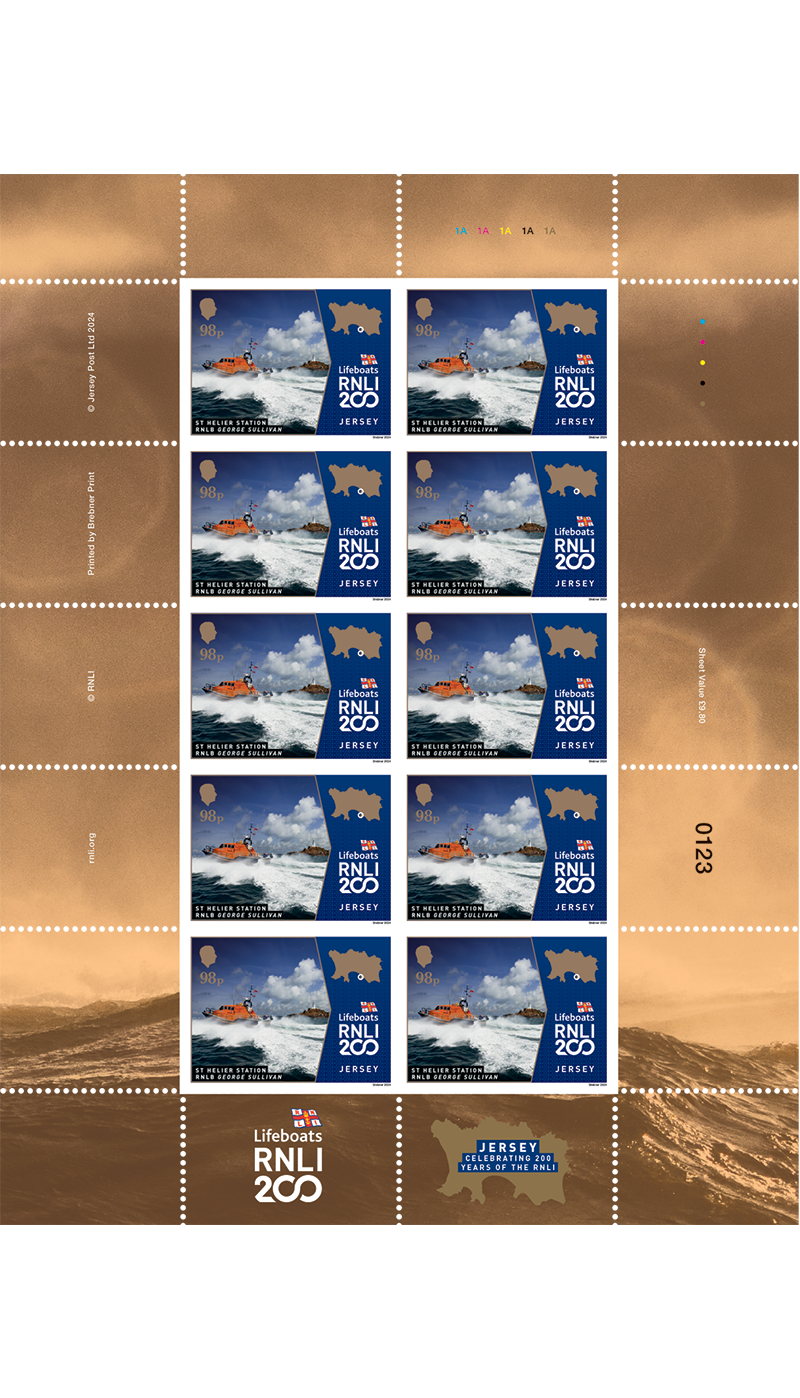 Jersey Celebrating 200 Years of the RNLI - 98p Sheet A – Jersey Stamps