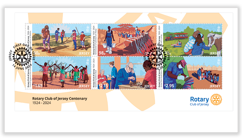 Rotary Club of Jersey Centenary - Souvenir Sheetlet First Day Cover ...