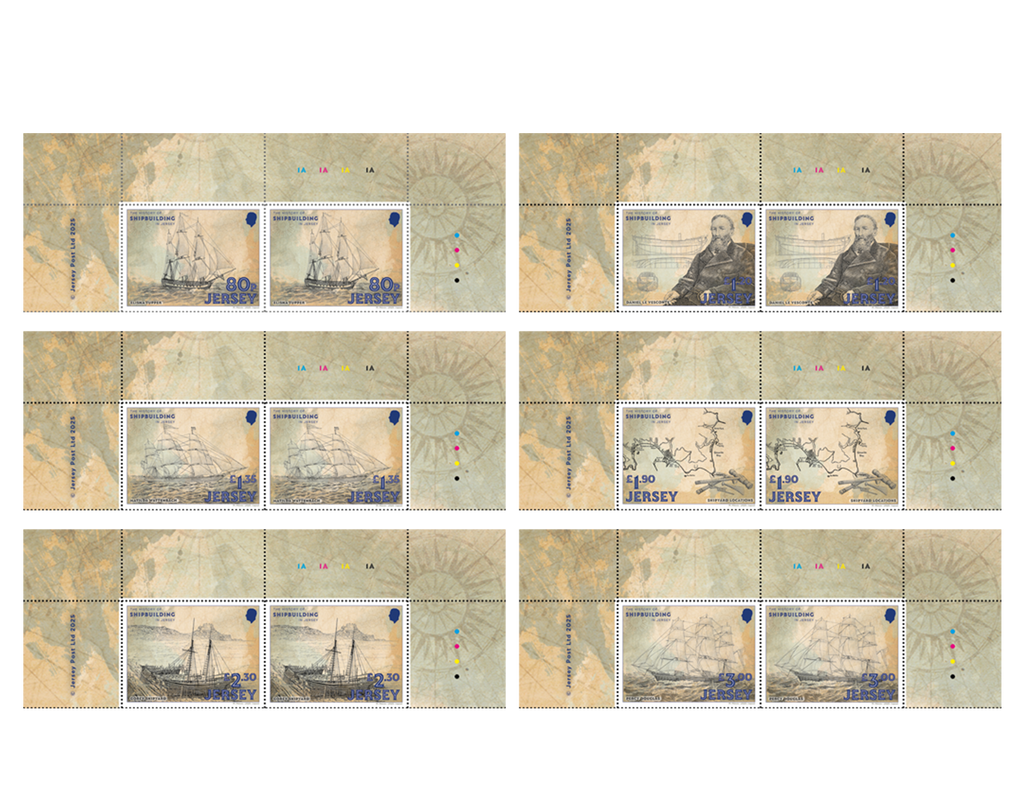 The History of Shipbuilding - Pair sheet set – Jersey Stamps