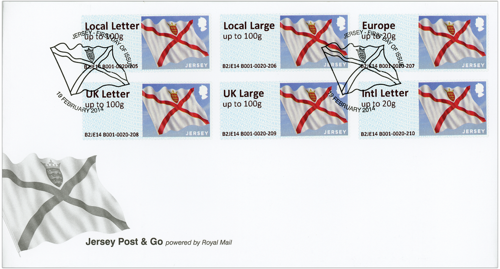 Post & Go B002: Jersey Flag - First Day Cover – Jersey Stamps